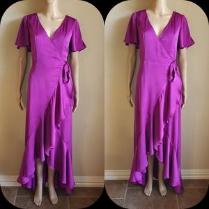 Petal Roz | Dresses | Ruffle Wrap Magenta Maxi Dress | Poshmark